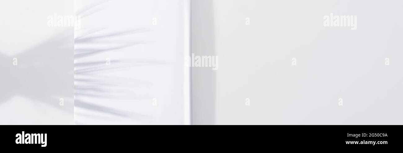 shadow on hardcover of book on white background, banner Stock Photo - Alamy
