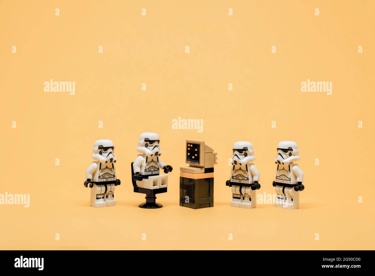 Stormtroopers working together in an office. Illustrative editorial ...