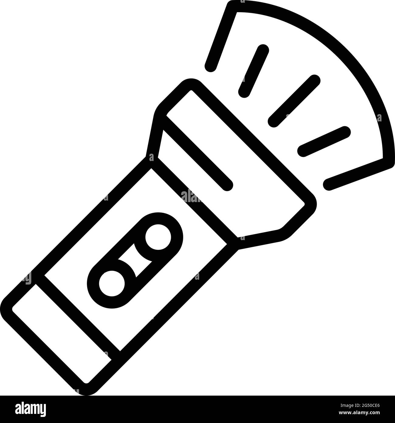 Campsite flashlight icon. Outline Campsite flashlight vector icon for ...