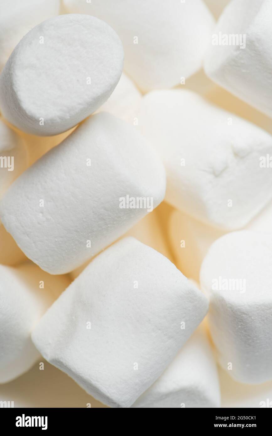 macro shot of soft and puffy marshmallows Stock Photo - Alamy