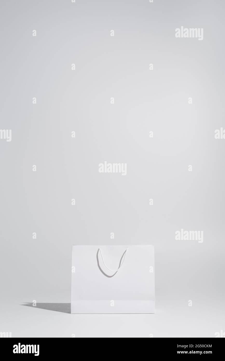 shopping bag on white background with copy space Stock Photo - Alamy