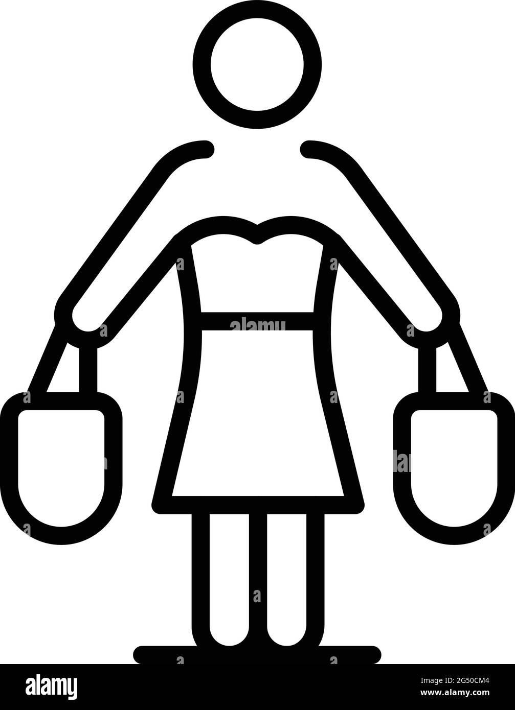 Housewife icon. Outline Housewife vector icon for web design isolated ...