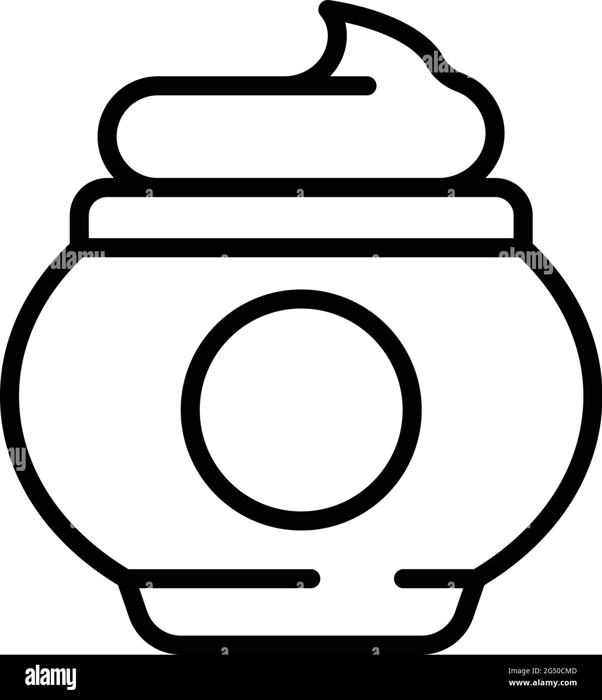 Face cream icon. Outline Face cream vector icon for web design isolated ...