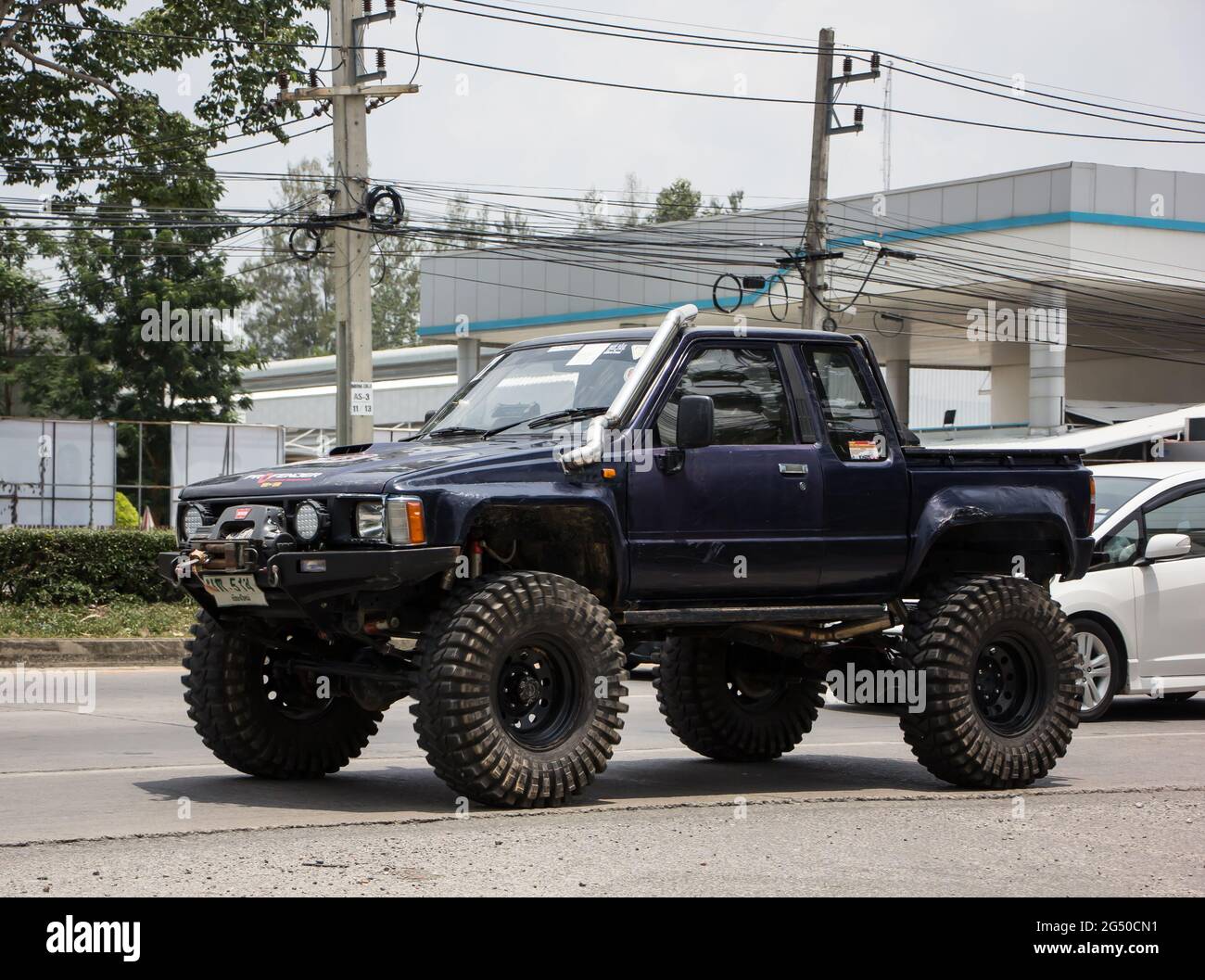 Chiangmai, Thailand -June 2 2021: Private old Pickup car, Toyota Hilux ...