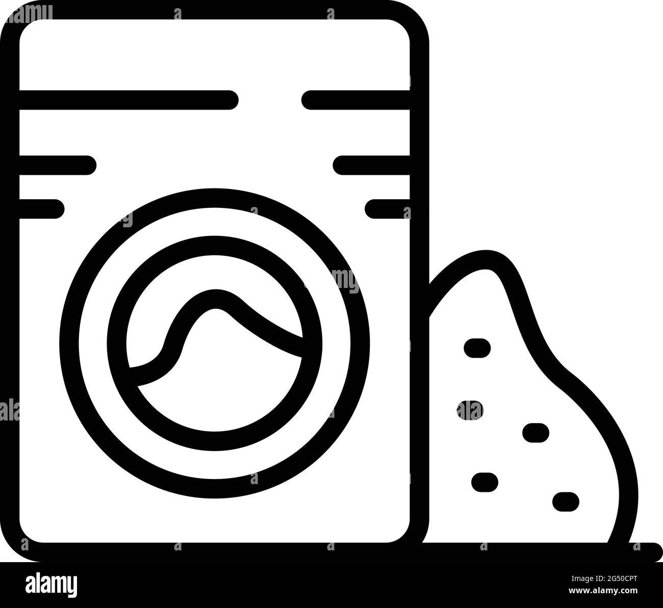 Morning washing machine icon. Outline Morning washing machine vector ...
