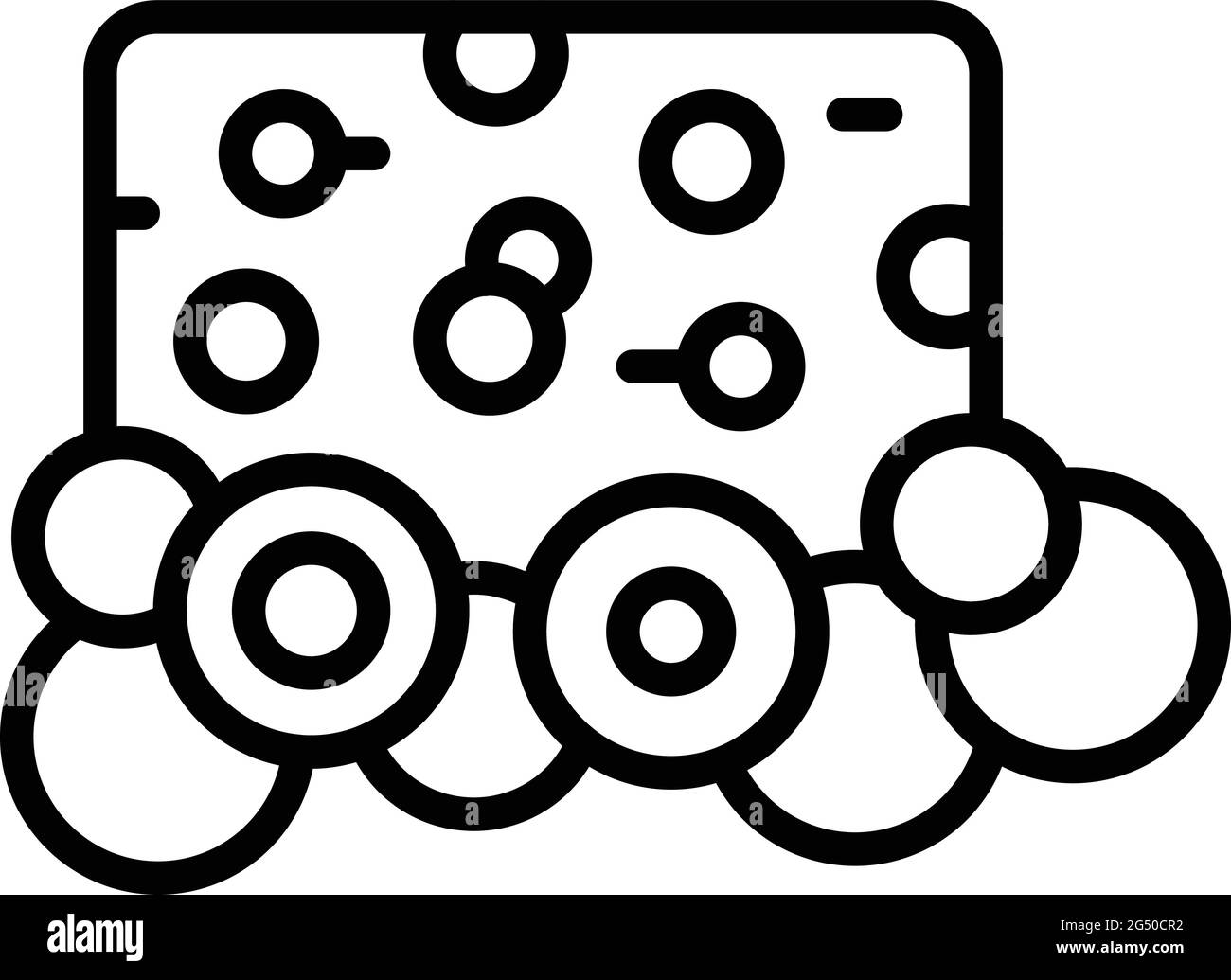 Cleaning sponge icon. Outline Cleaning sponge vector icon for web ...