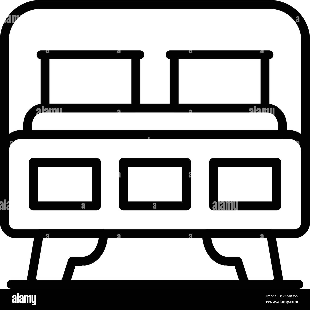 Clean bedroom icon. Outline Clean bedroom vector icon for web design ...