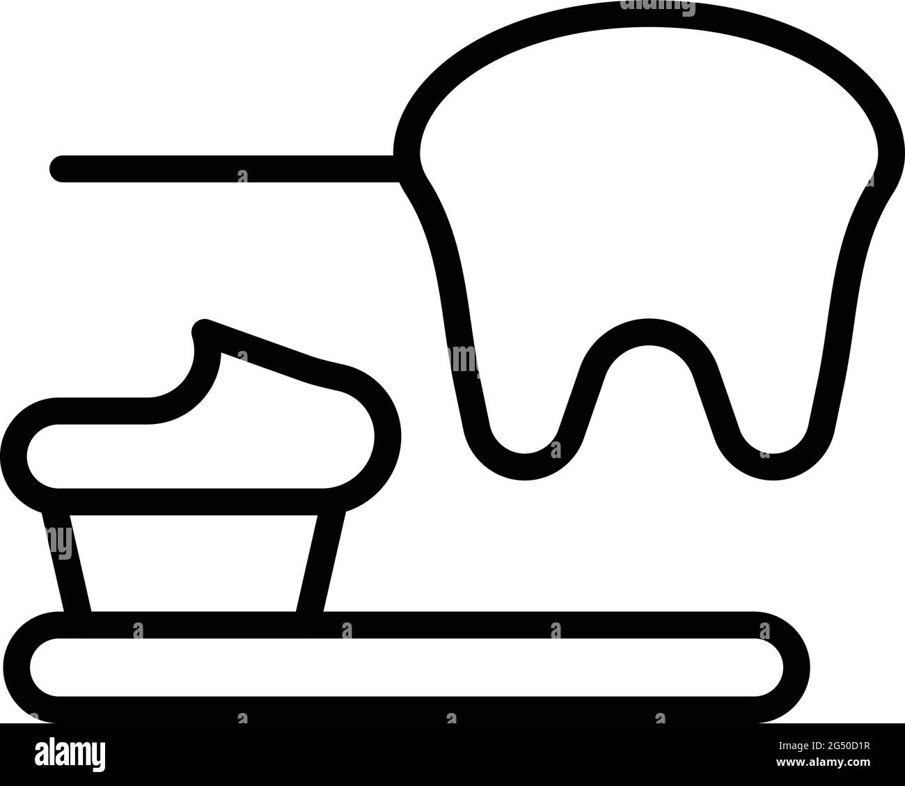 Toothpaste icon. Outline Toothpaste vector icon for web design isolated ...