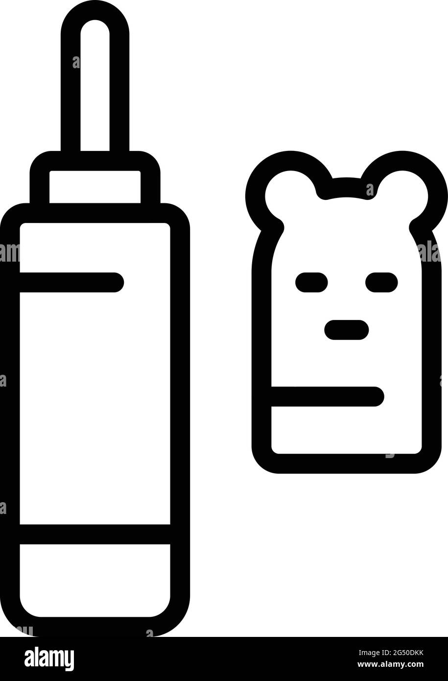 Korean cosmetics gel icon. Outline Korean cosmetics gel vector icon for ...