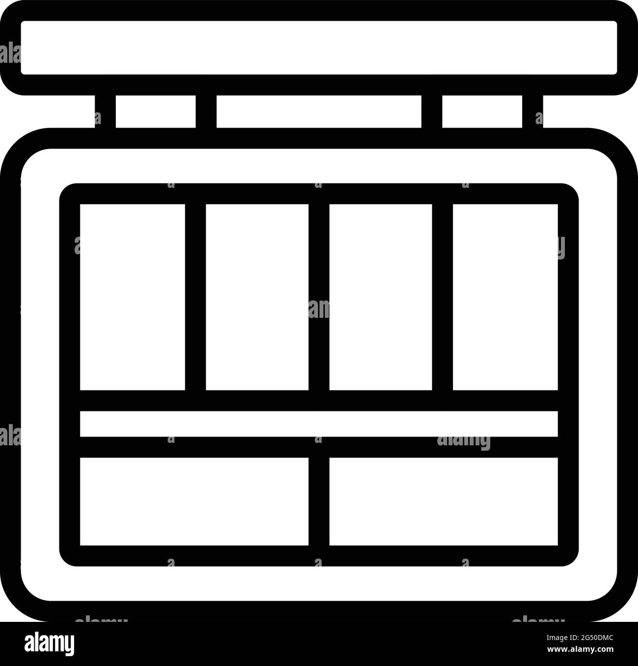 Korean cosmetics box icon. Outline Korean cosmetics box vector icon for ...