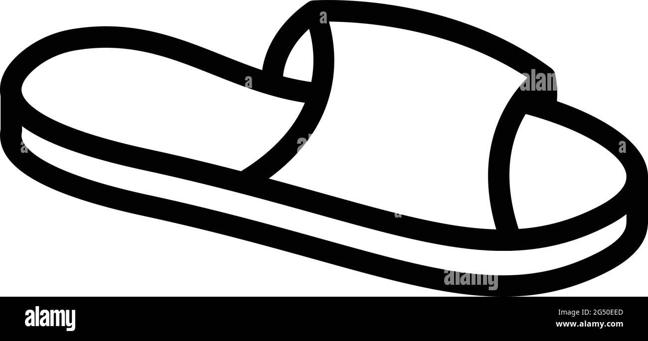 Home slippers soft icon. Outline Home slippers soft vector icon for web ...