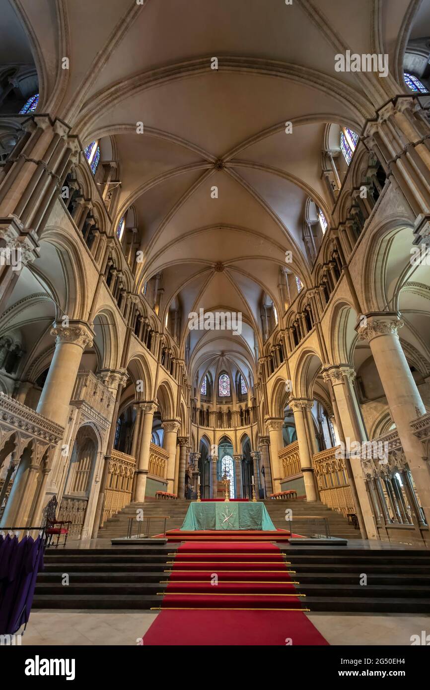 Inside Canterbury Cathedral in Kent, is one of the oldest and most ...