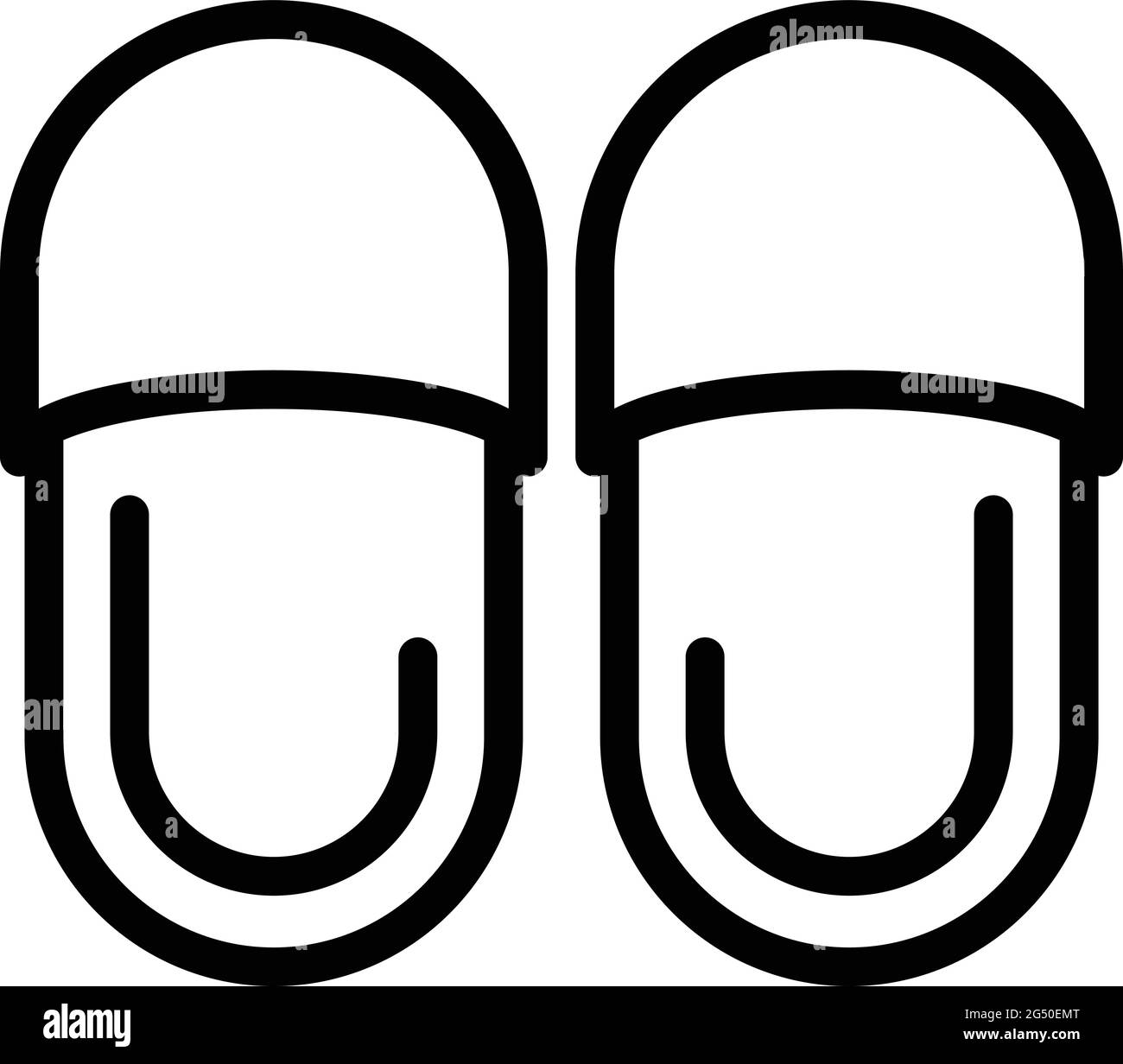Home slippers fabric icon. Outline Home slippers fabric vector icon for ...