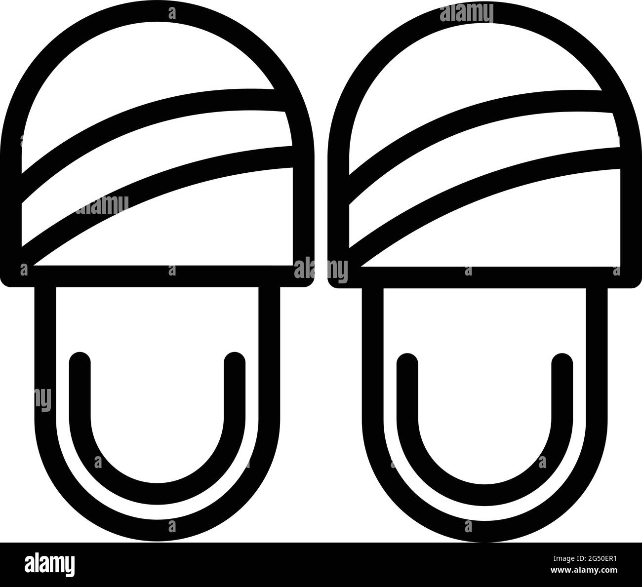 Home slippers store icon. Outline Home slippers store vector icon for ...