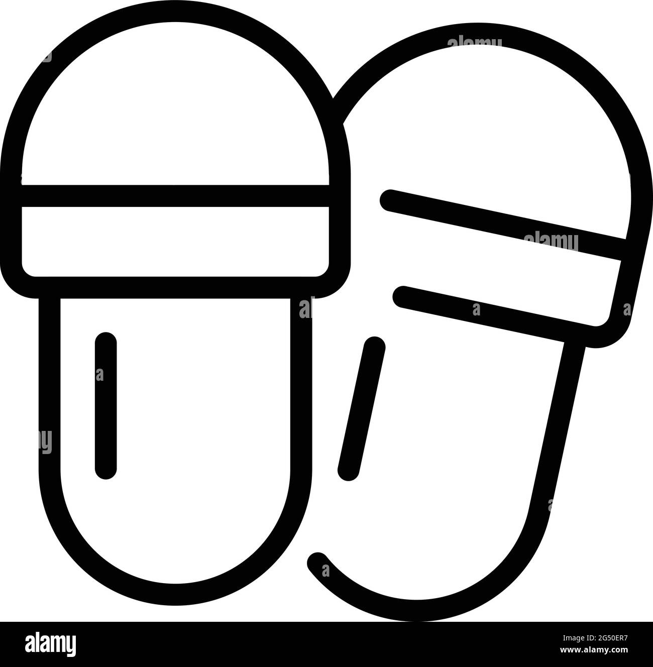 Home slippers wear icon. Outline Home slippers wear vector icon for web ...