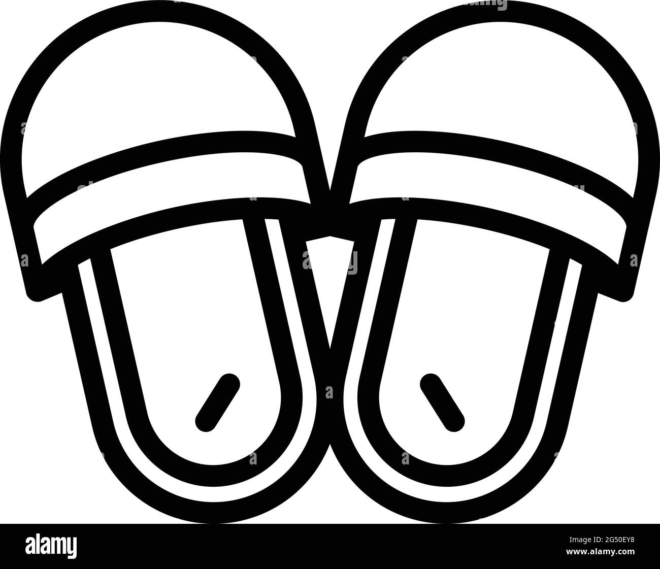 Home slippers material icon. Outline Home slippers material vector icon ...