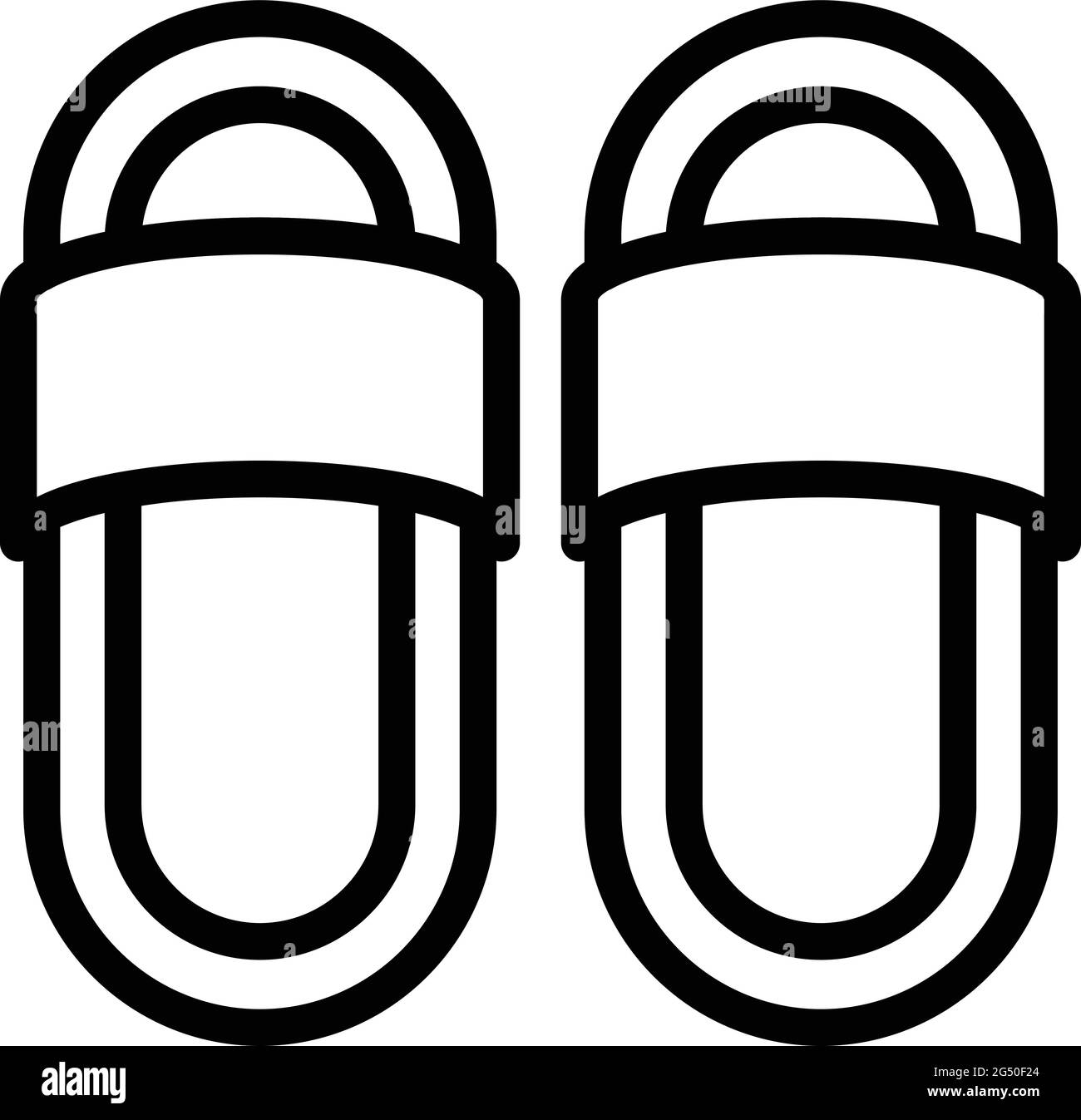 Home slippers female icon. Outline Home slippers female vector icon for ...