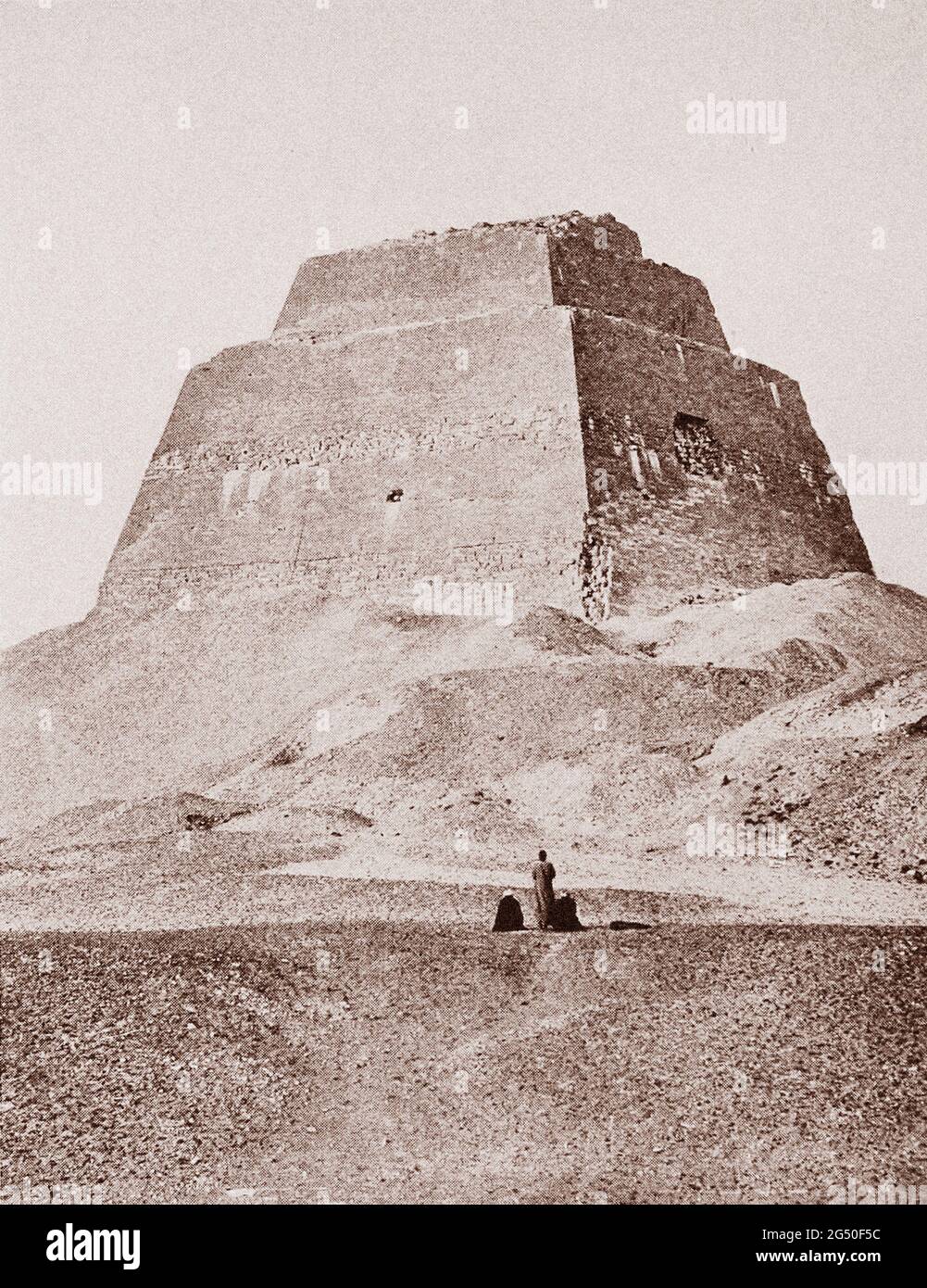 Ancient Epypt. Pyramid attributed to Snefru at Medum. 1912 Stock Photo ...