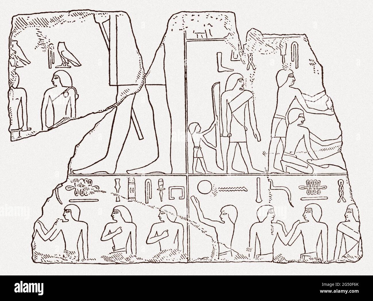 Ancient Epypt. The pyramid builders. Relief scenes from the Sun-temple ...