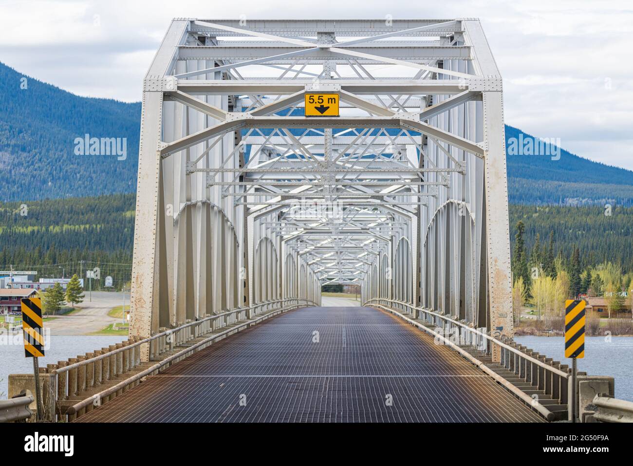 Nisutlin Bay Bridge large man made structure steel bridge in township ...