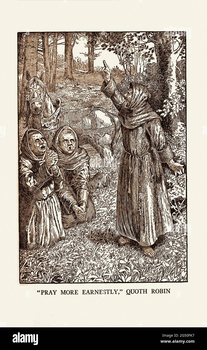 Bold Robin Hood and his outlaw band. Book illustration by Louis Rhead ...