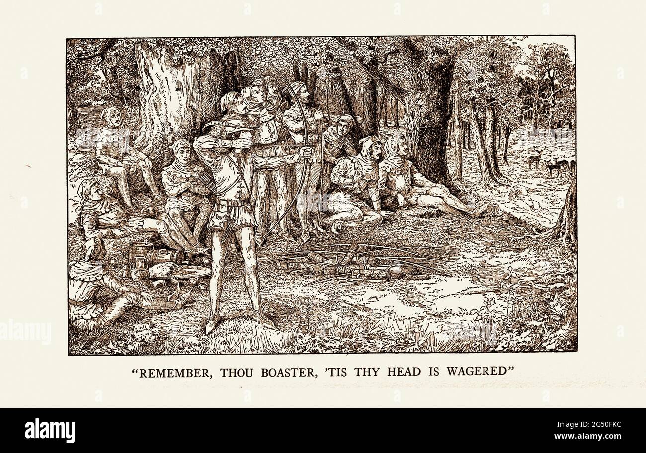 Bold Robin Hood and his outlaw band. Book illustration by Louis Rhead ...