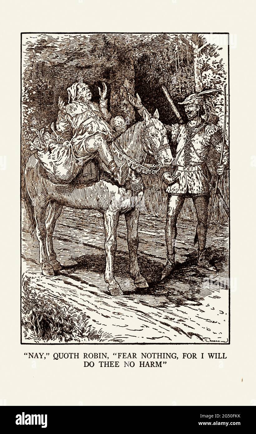 Bold Robin Hood and his outlaw band. Book illustration by Louis Rhead ...