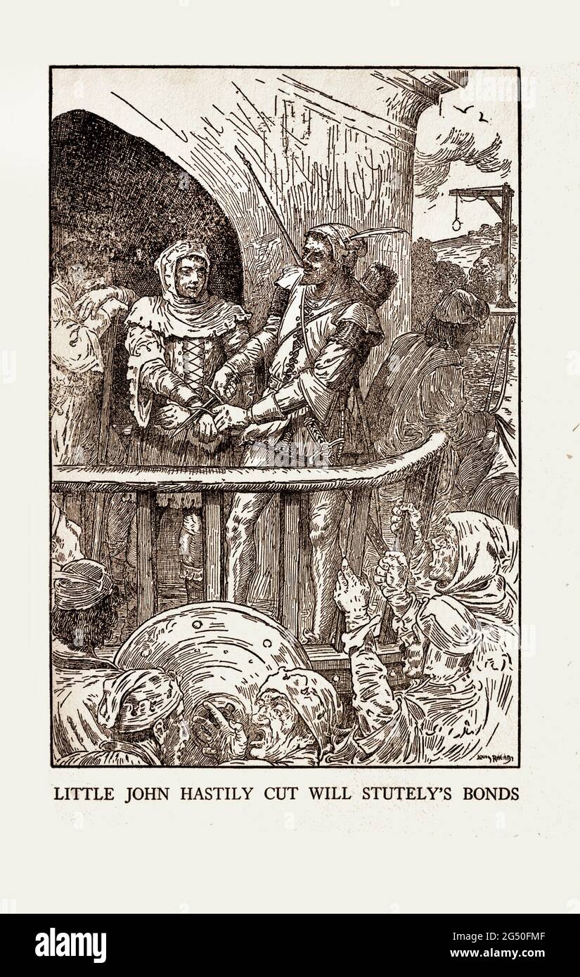 Bold Robin Hood and his outlaw band. Book illustration by Louis Rhead ...