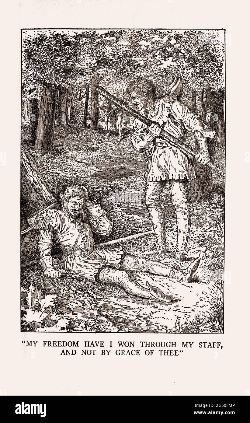 Bold Robin Hood and his outlaw band. Book illustration by Louis Rhead ...