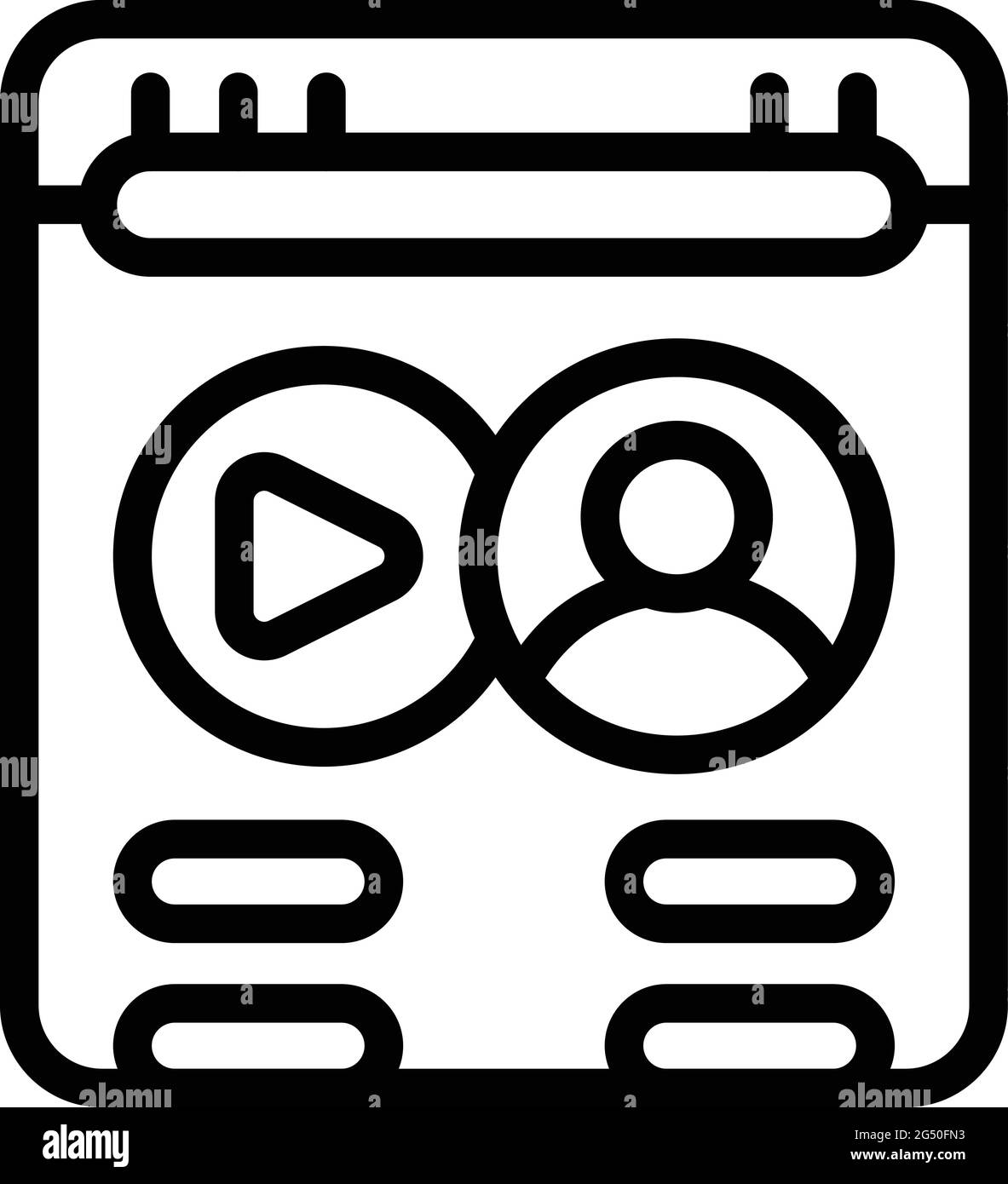 Marketing web profile icon. Outline Marketing web profile vector icon ...