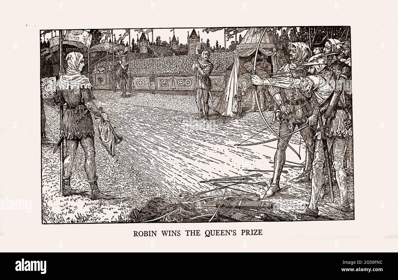 Bold Robin Hood and his outlaw band. Book illustration by Louis Rhead ...