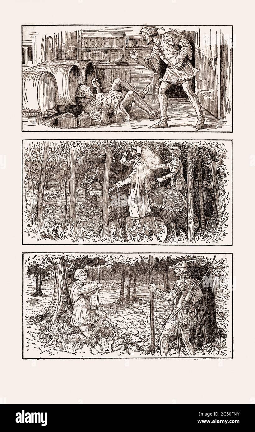 Bold Robin Hood and his outlaw band. Book illustration by Louis Rhead ...
