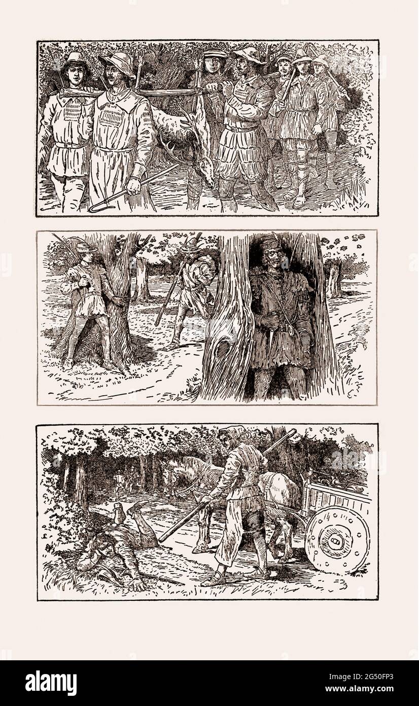 Bold Robin Hood and his outlaw band. Book illustration by Louis Rhead ...