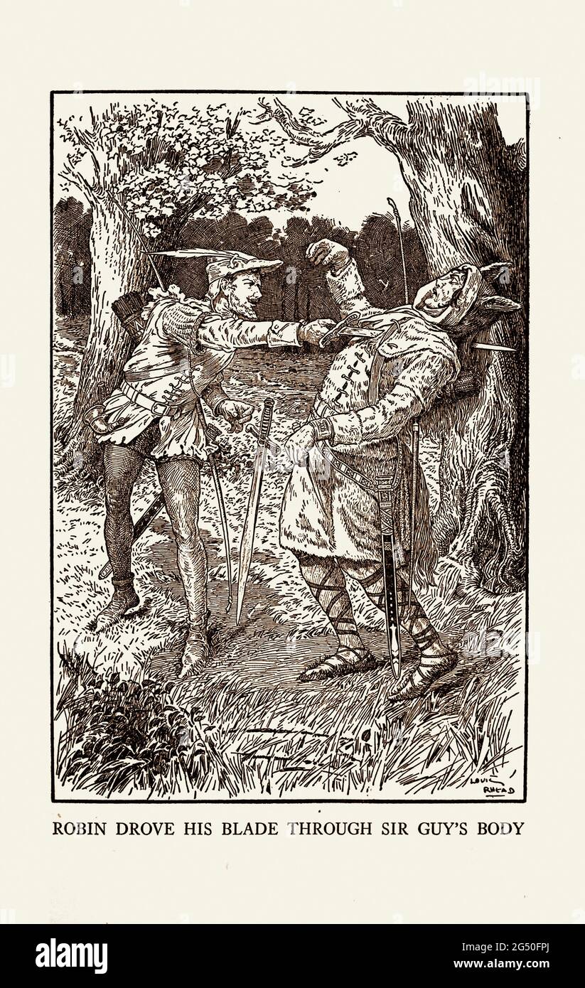 Bold Robin Hood and his outlaw band. Book illustration by Louis Rhead ...