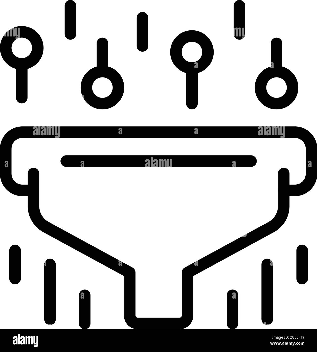 Marketing funnel icon. Outline Marketing funnel vector icon for web ...