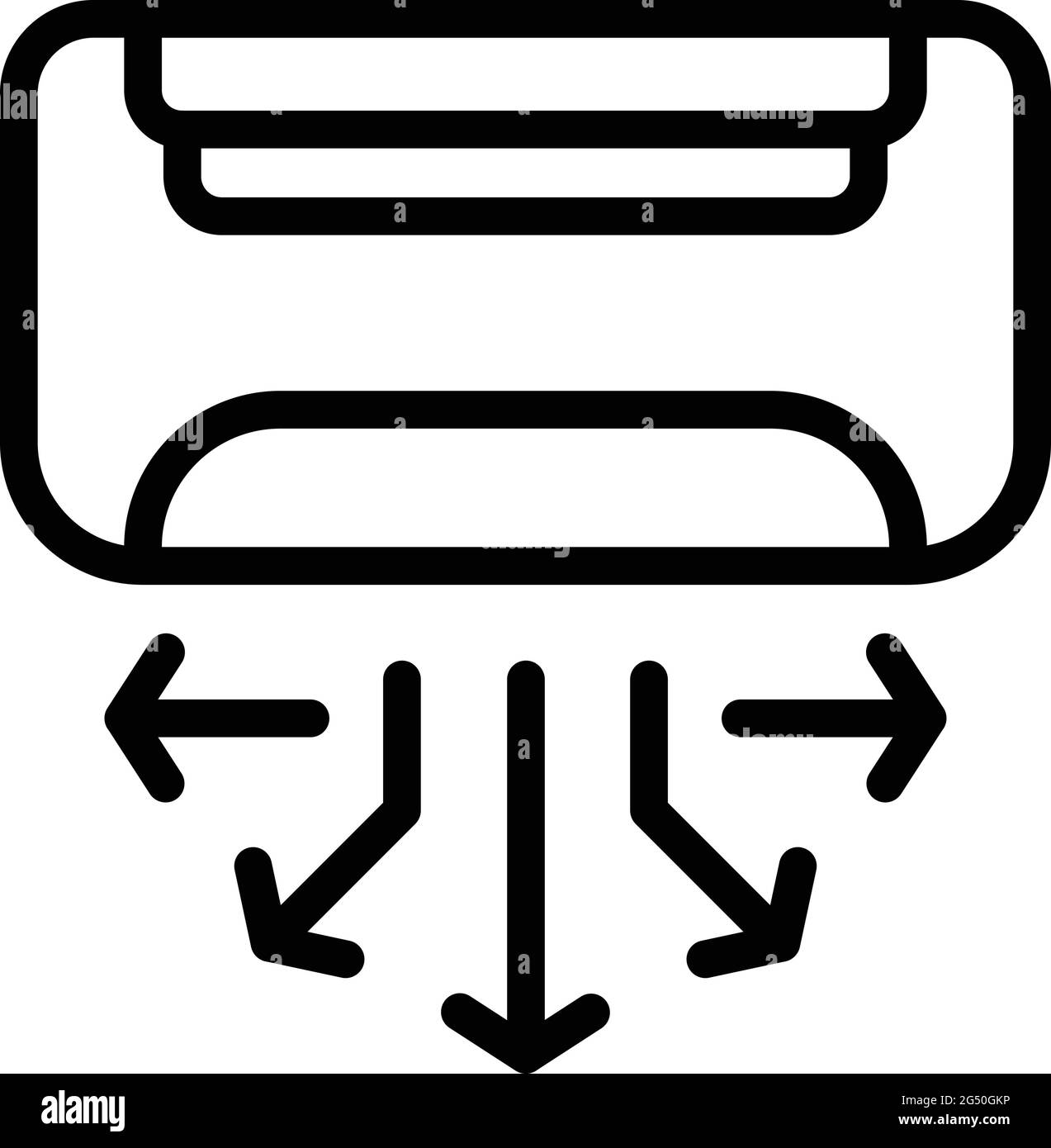 Repair air conditioner air direction icon. Outline Repair air ...