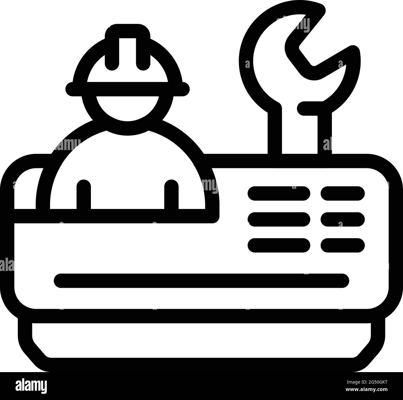 Repair air conditioner icon. Outline Repair air conditioner vector icon ...