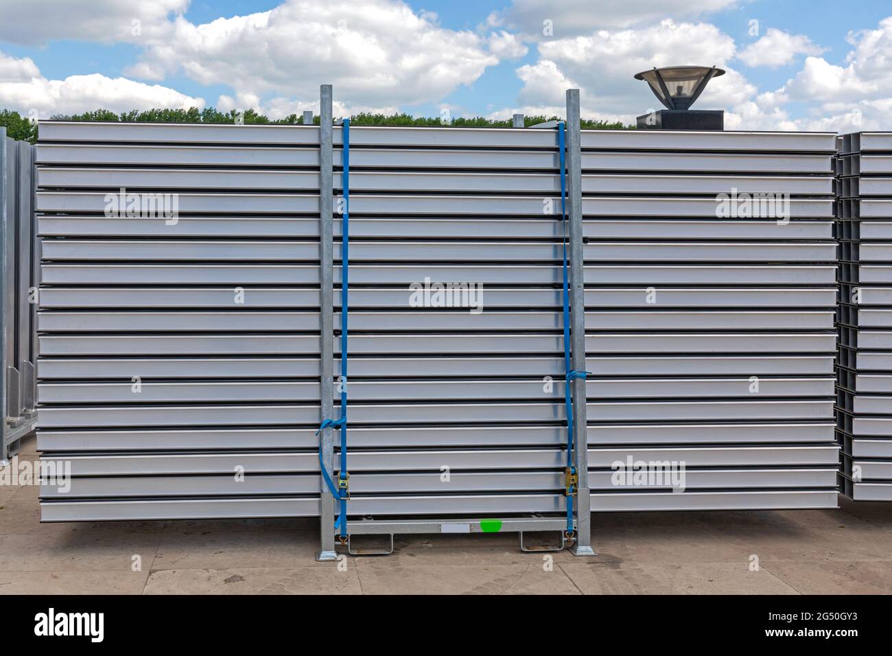 Aluminium Metal Modular Scaffolding Support Panels Packed Stock Photo ...