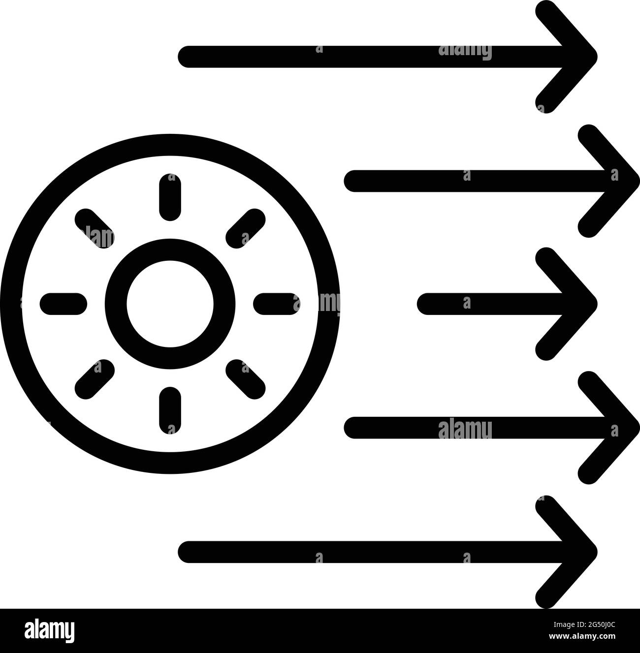 Repair air conditioner summer mode icon. Outline Repair air conditioner ...