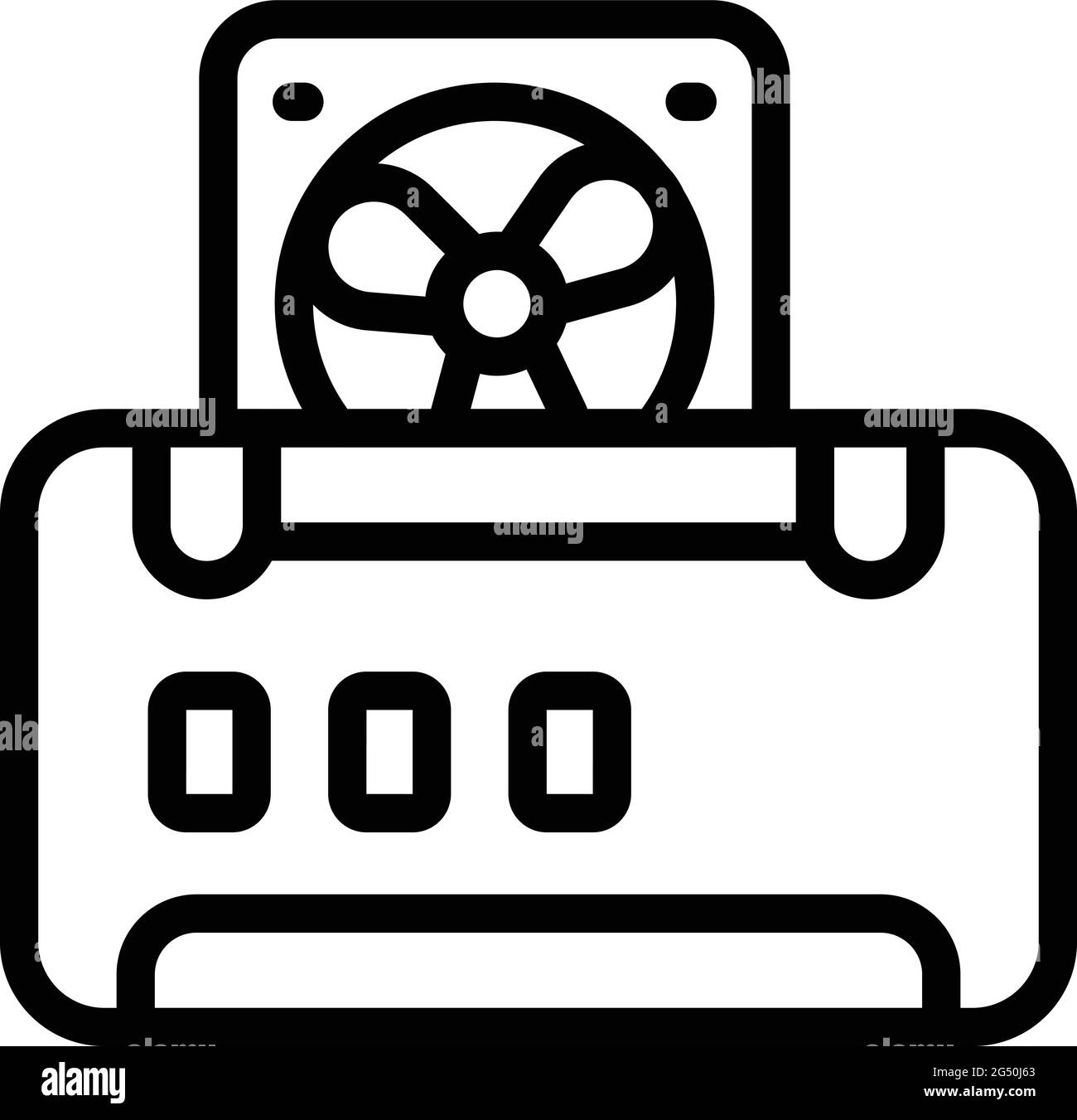 Repair air conditioner outdoor fan icon. Outline Repair air conditioner ...