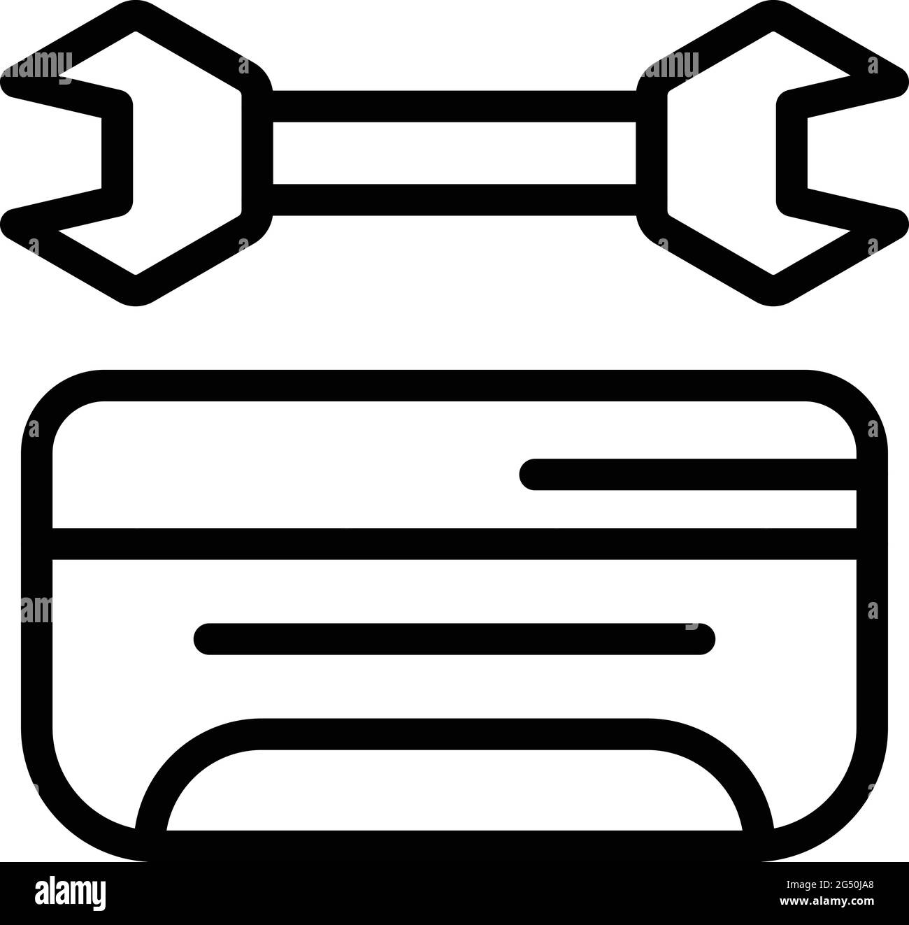 Repair air conditioner clean icon. Outline Repair air conditioner clean ...