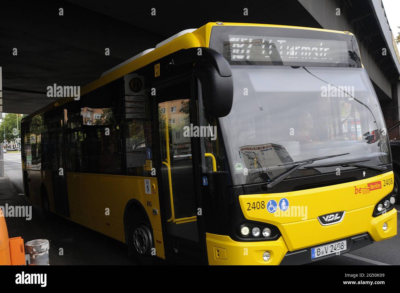 Berlin - Germany 14 August 2016-Berlin bus transportation system nr.187 ...