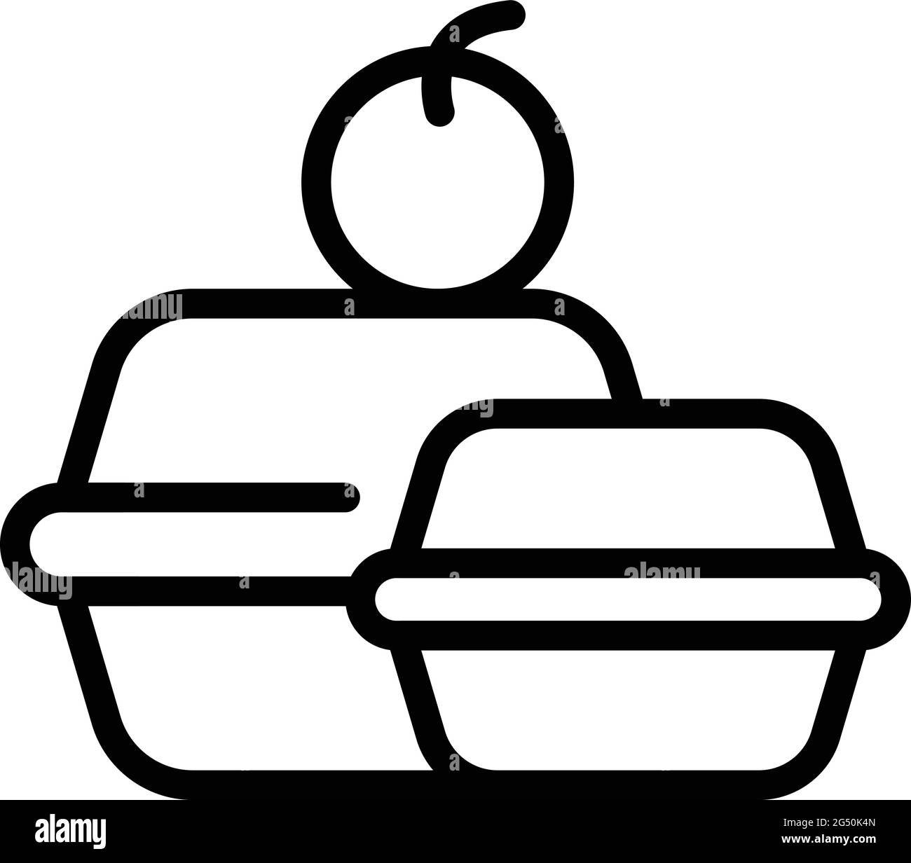 Take away school food icon. Outline Take away school food vector icon ...