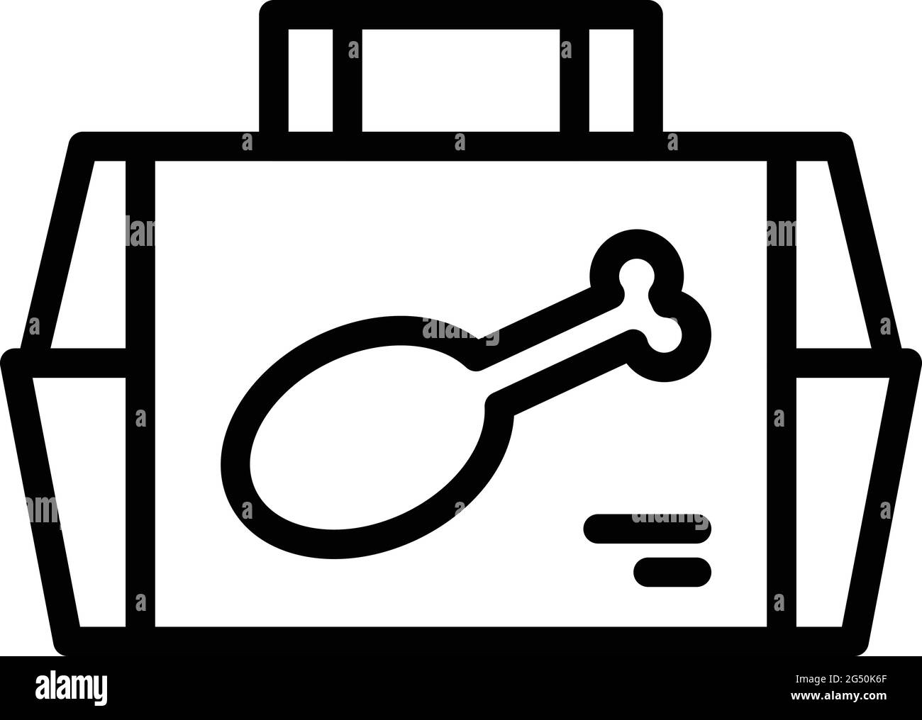 Take away chicken meat icon. Outline Take away chicken meat vector icon ...