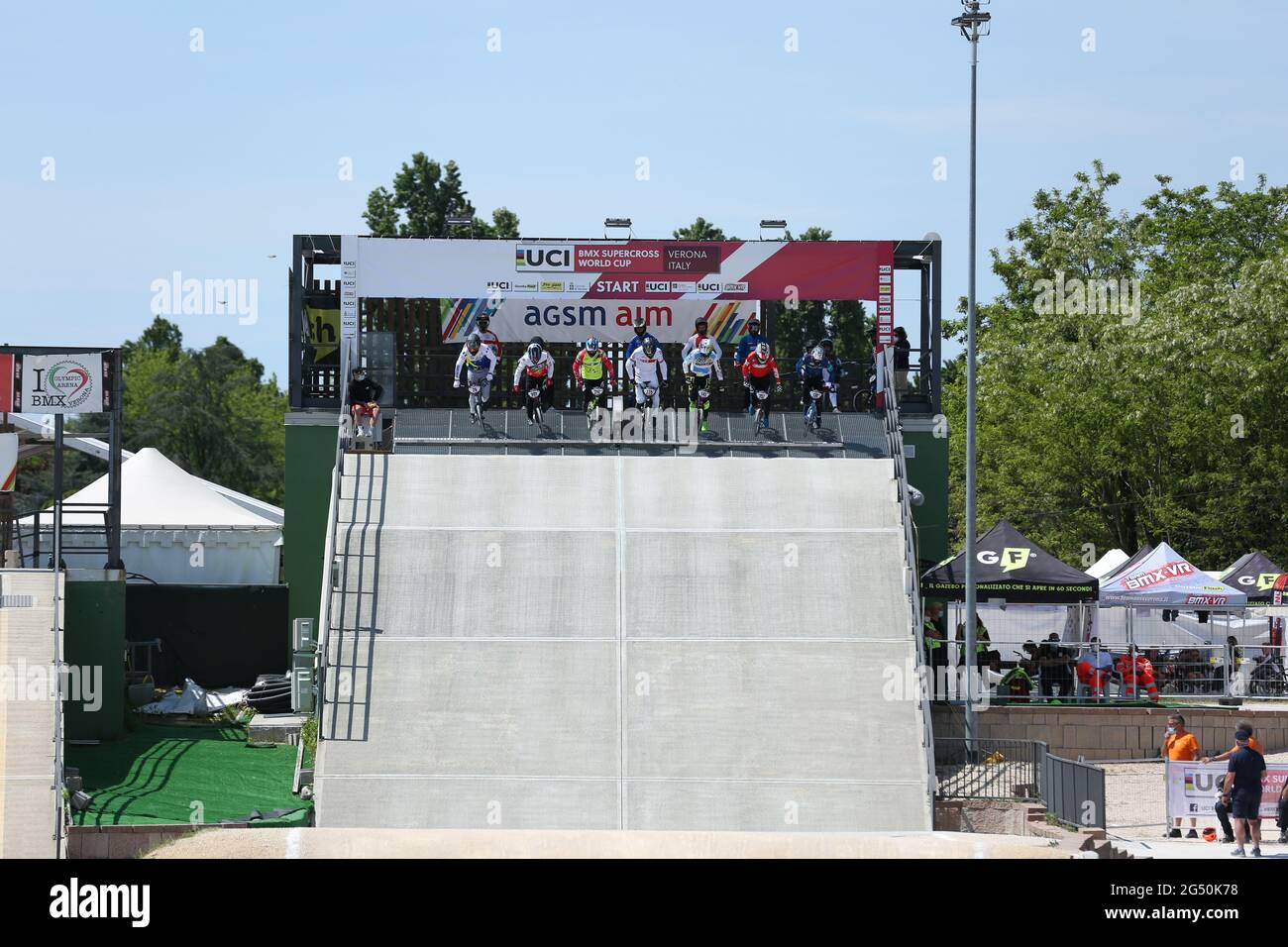 Men Elite riders compete in the UCI BMX Supercross World Cup Round 1 at ...