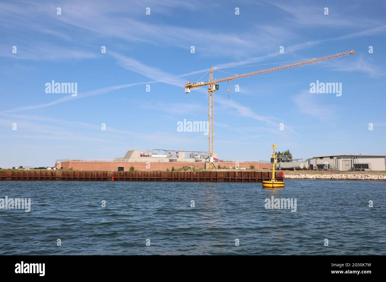 construction site for the construction of a mobile dam called the Mose ...