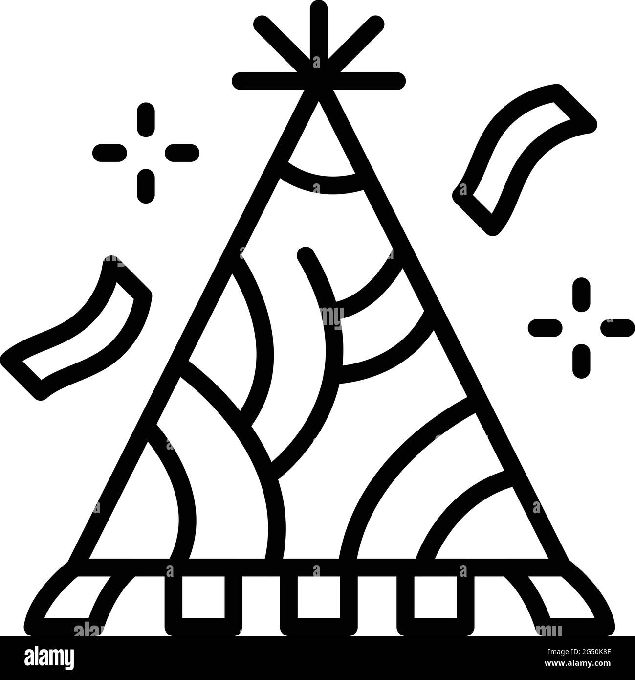 Celebrate party hat icon. Outline Celebrate party hat vector icon for ...