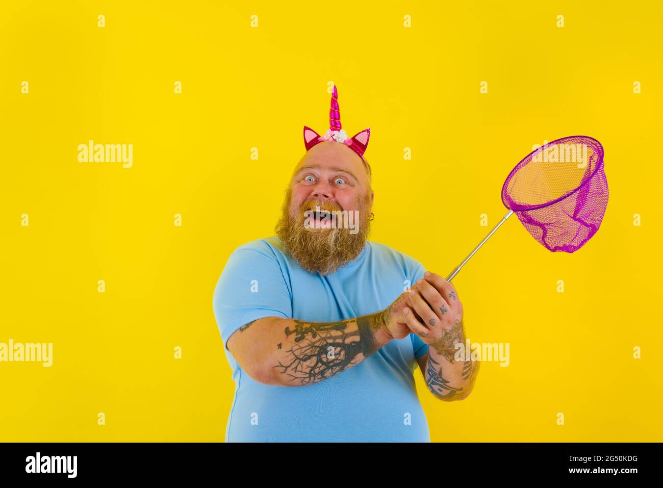 Fat man happy hi-res stock photography and images - Alamy