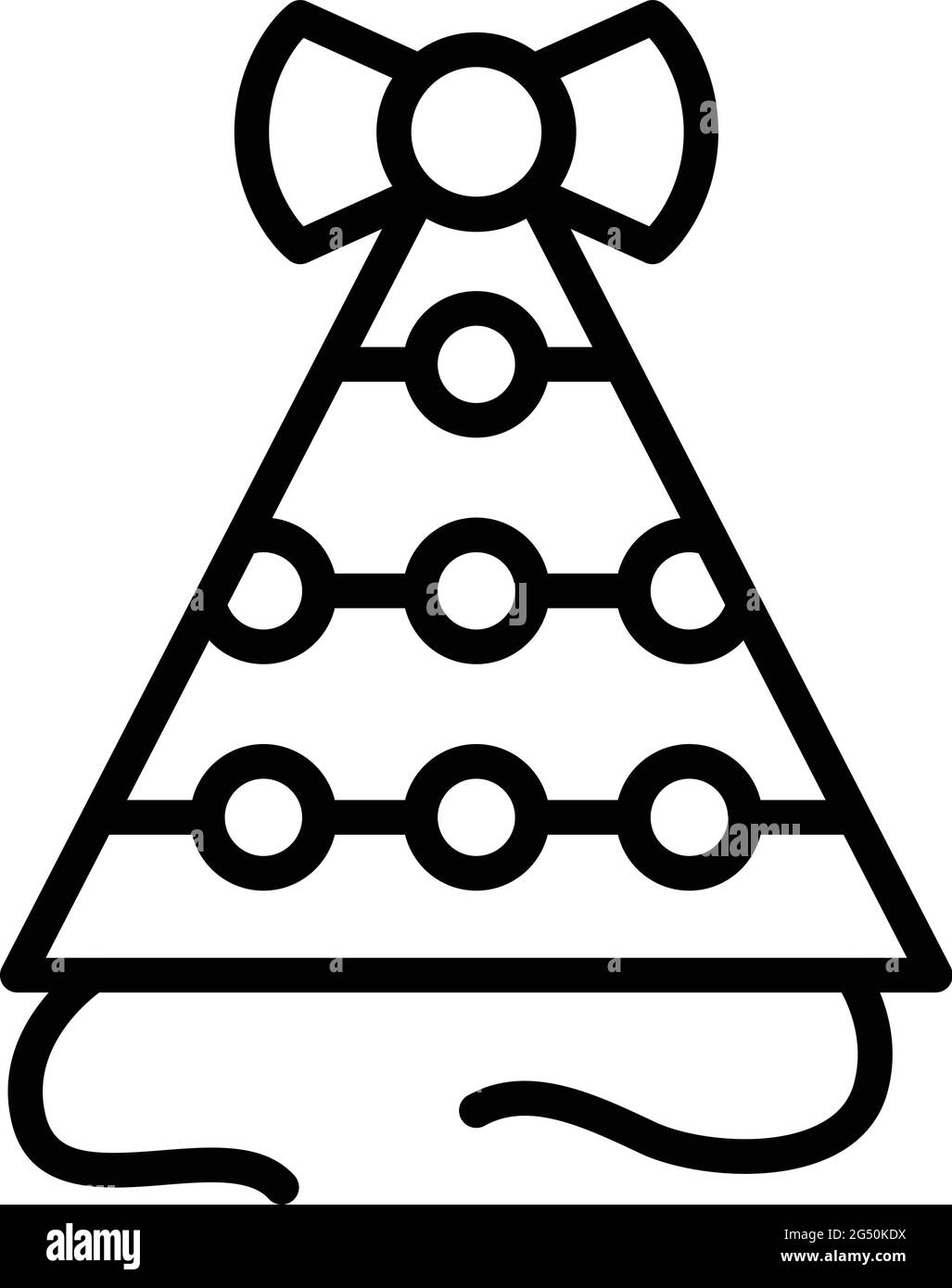 Party hat icon. Outline Party hat vector icon for web design isolated ...