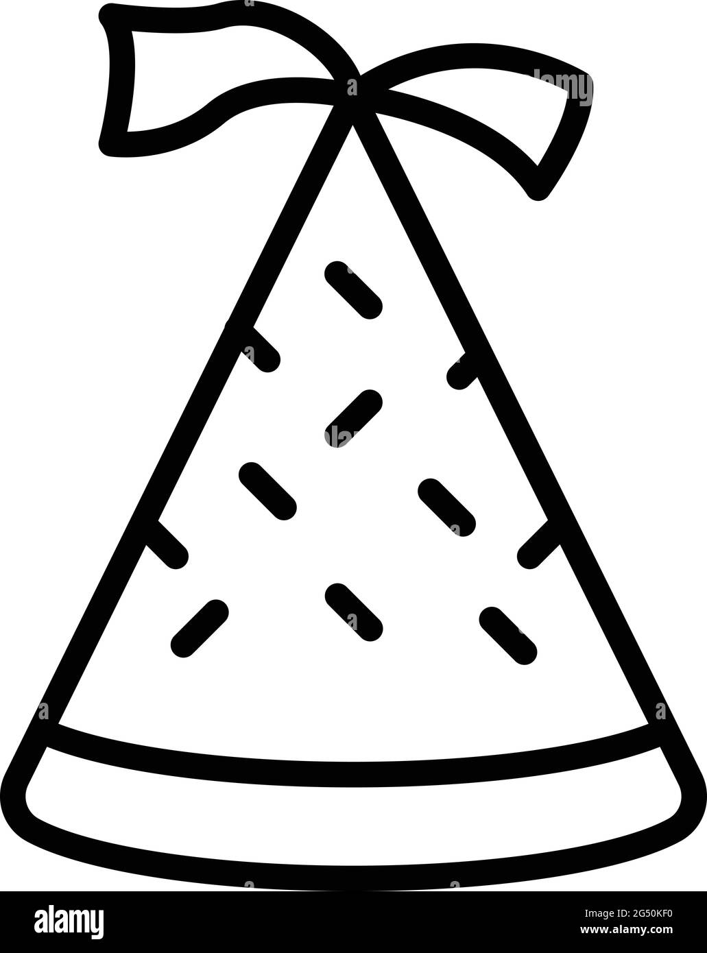 Funny party hat icon. Outline Funny party hat vector icon for web ...